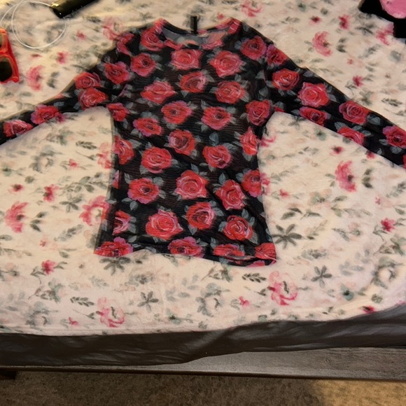 Other | I Am Selling A See Through Vintage Shirt With Red Roses On It ...
